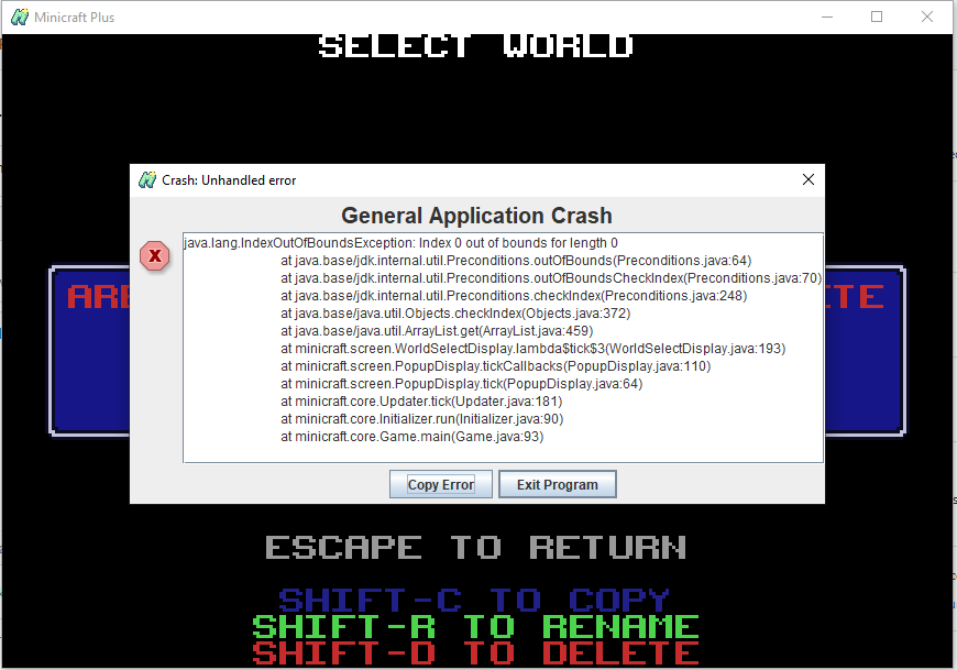 crash · Issue #479 · MinicraftPlus/minicraft-plus-revived · GitHub