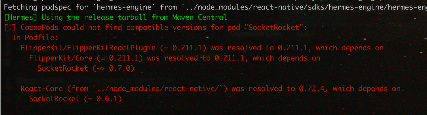SocketRocket not found in spec · Issue #38300 · facebook/react-native · GitHub