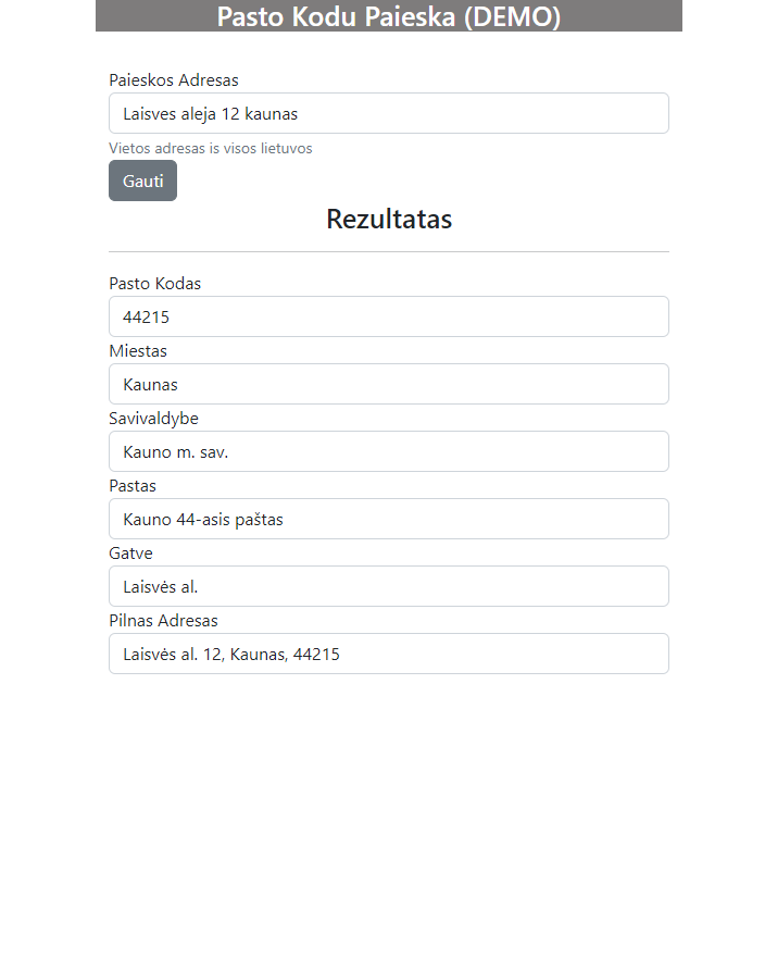 GitHub - matnocode/PostCodeSearch: Pasto kodu paieskos aplikacija