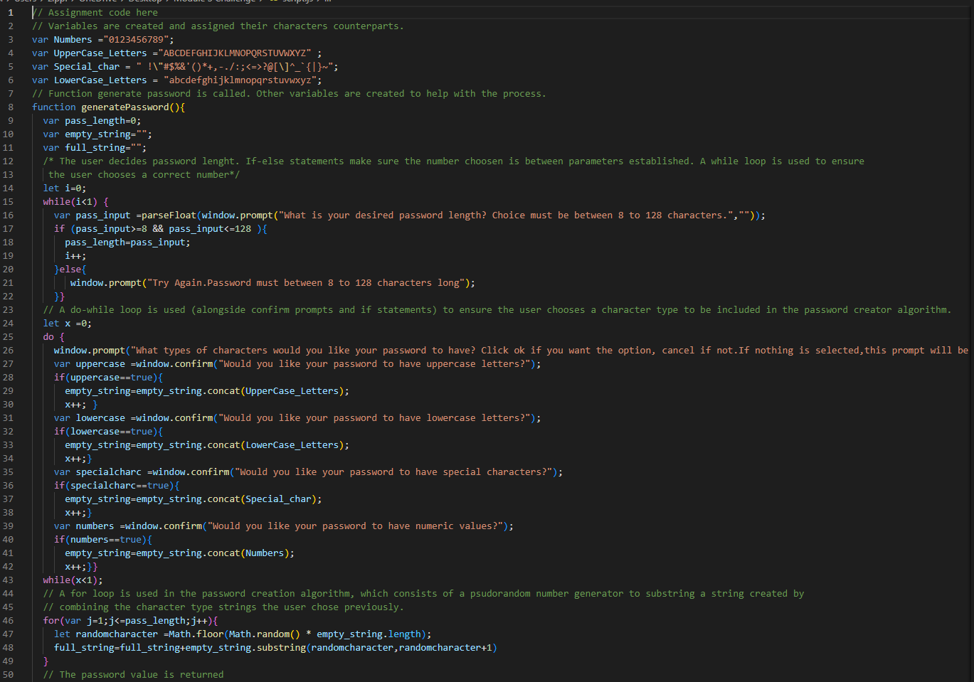 GitHub - carlosh342/PasswordGenerator_Challenge