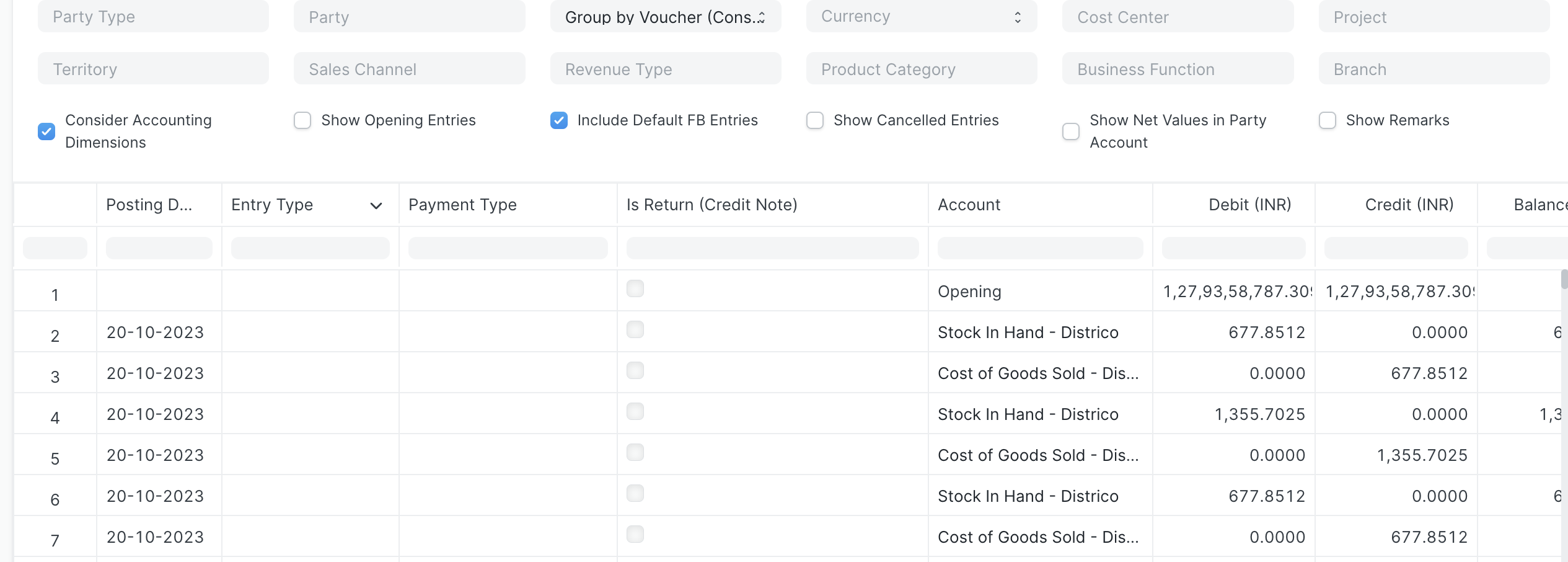 Need entry types in same column in General ledger · Issue #38229 ...