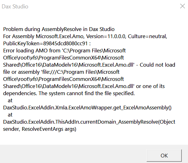 Unable to connect Dax Studio with Power Pivot · Issue #947 · DaxStudio/DaxStudio · GitHub