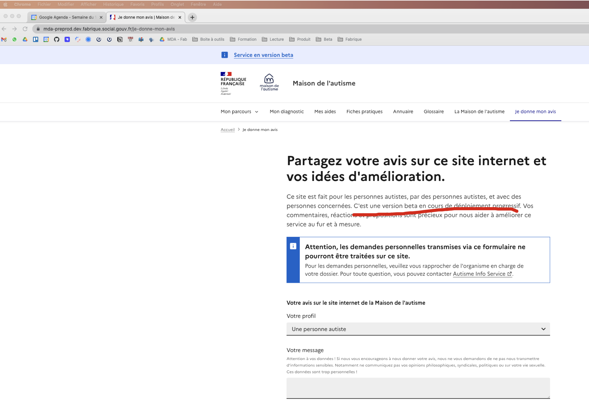 Suppression de la mention d'une "version bêta" sur le site · Issue #160 · SocialGouv/mda · GitHub
