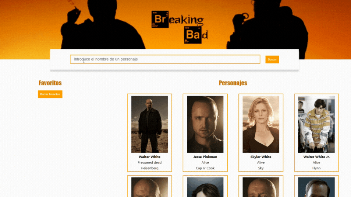 GitHub - celiamartin11/Personal-Project-Breaking-Bad-JavaScript: Buscador de personajes de ...