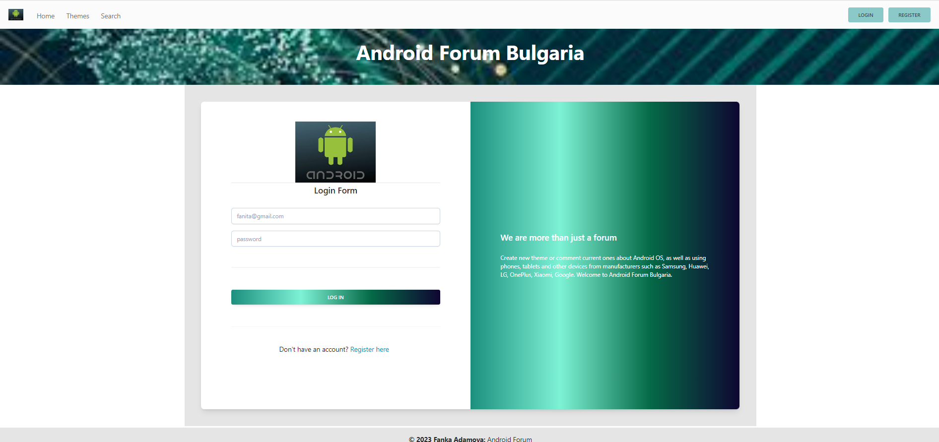 GitHub - fanitaadamova/My-personal-Angular-Project-Softuni: My personal project - Android forum ...