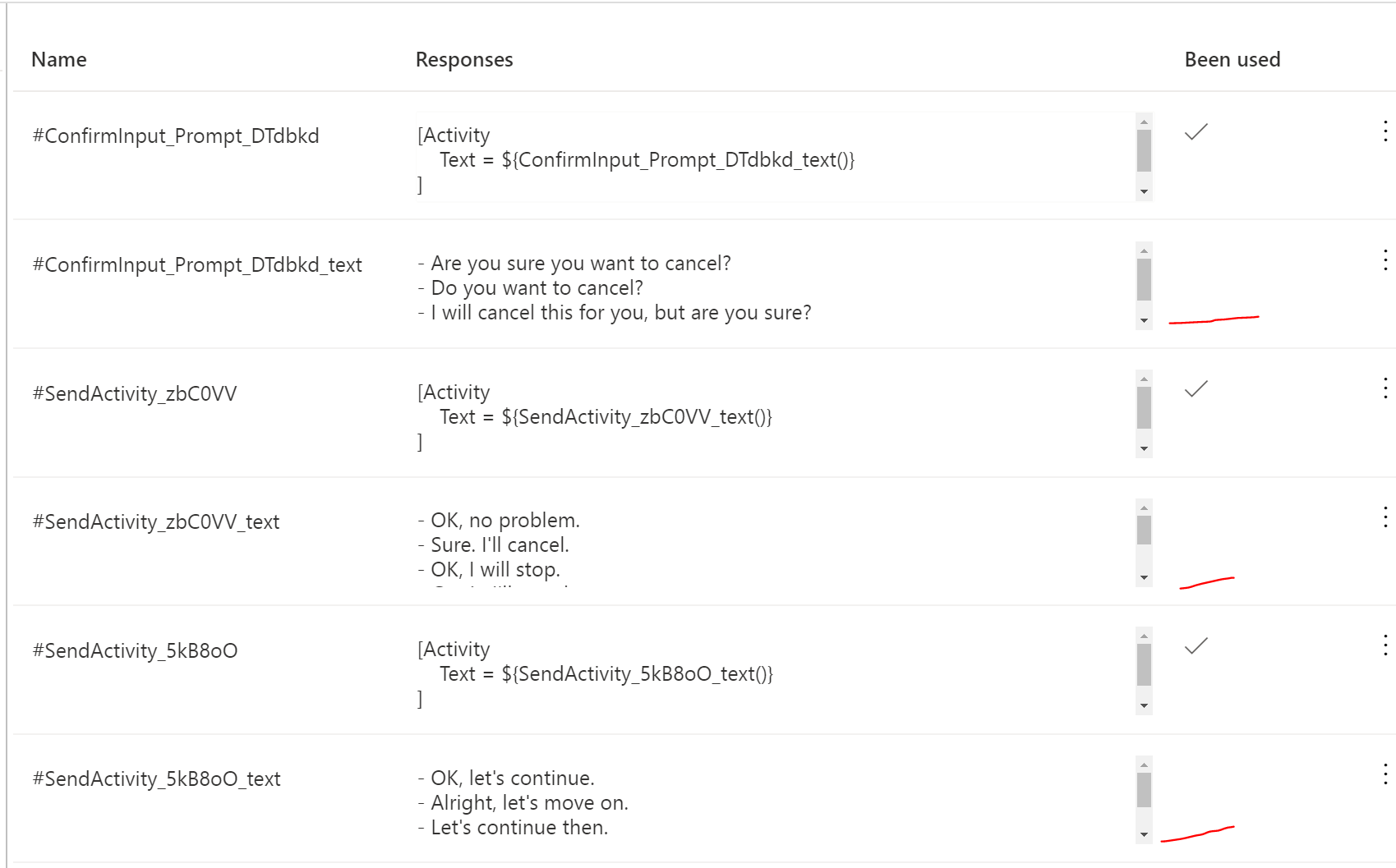 Bot responses page: "Been Used" flag is confusing · Issue #7118 · microsoft/BotFramework ...