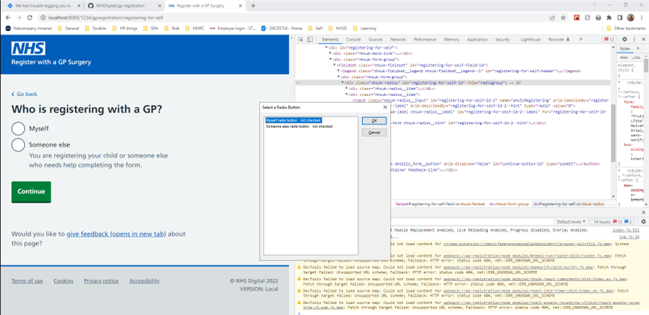 Accessibility issues with radio buttons · Issue #127 · NHSDigital/nhsuk-react-components · GitHub