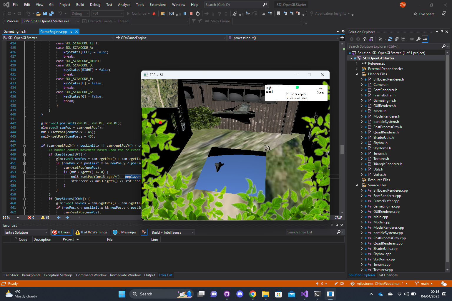 GitHub - ChloeWoodman/Game-Engine: A basic game engine developed using C++ and OpenGL API.