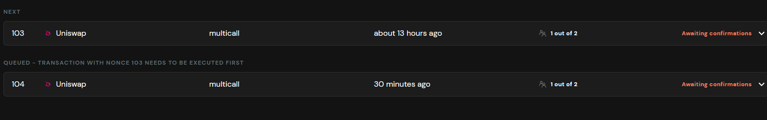 [Arb] Executed transaction on-chain still shows in the pending transaction and newly created ...