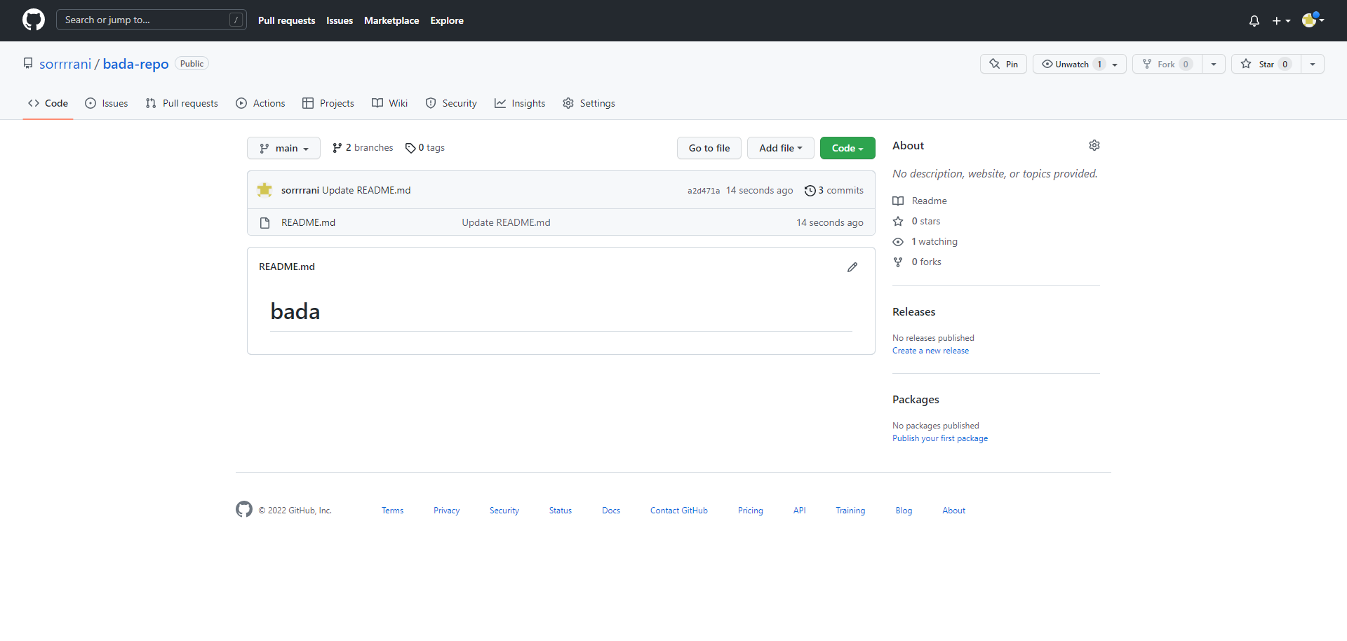 No.1 : GitHub 기초 세션 - 과제 제출 · Issue #1 · kubs-bada/bada-2 · GitHub