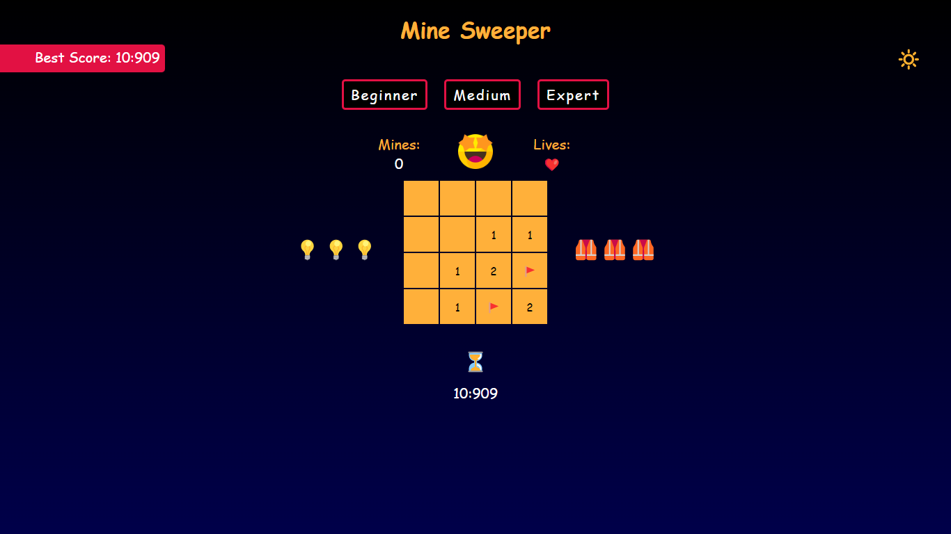 GitHub - etigame/Mine-Sweeper-updated: Try to find all the mines