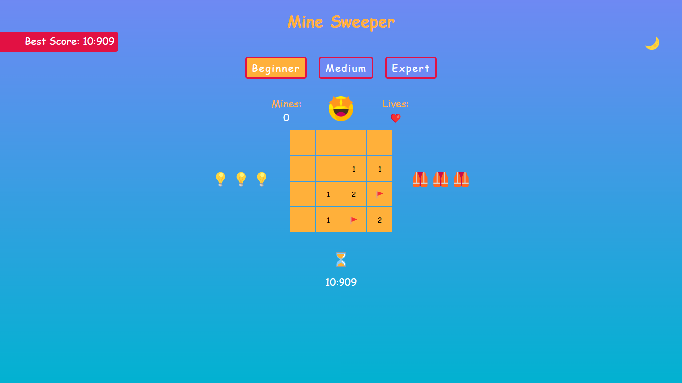 GitHub - etigame/Mine-Sweeper-updated: Try to find all the mines