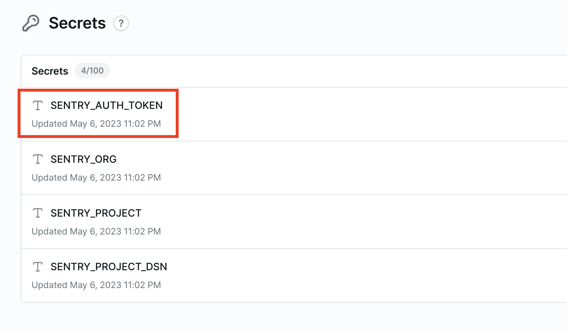 "Sentry `authToken` found in app.json." console warning even when using env variables in app ...