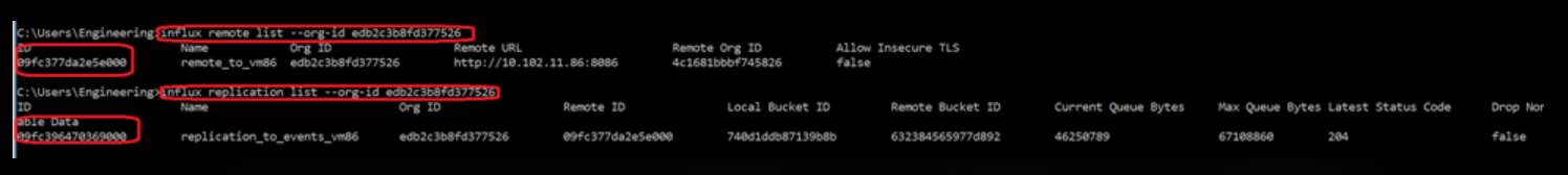Influx Replication Does Not Work After Data Push To Influx Db Is Stopped Then Restarted · Issue