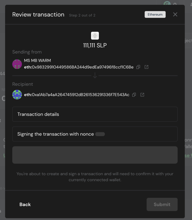 ETH Mainnet - Cannot propose a new transaction to send SLP tokens · Issue #158 · 5afe/safe ...