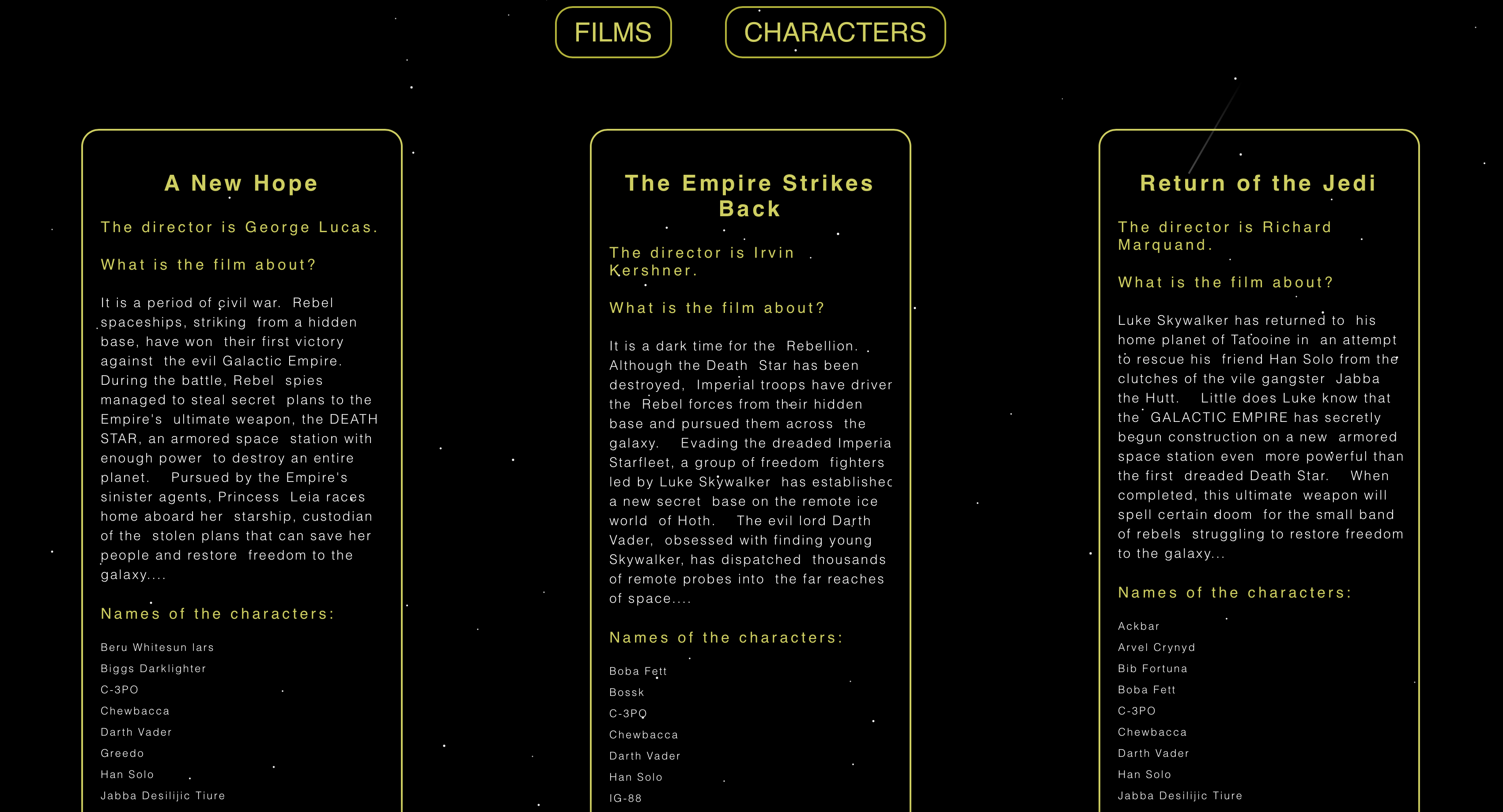 GitHub - AnnaSolovykh/starwars: The Project with Starwars SWAPI API