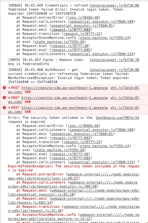 Token Expired Aws Amplify Is Not Refreshing Federated Login Tokens · Issue 180 · Aws Amplify