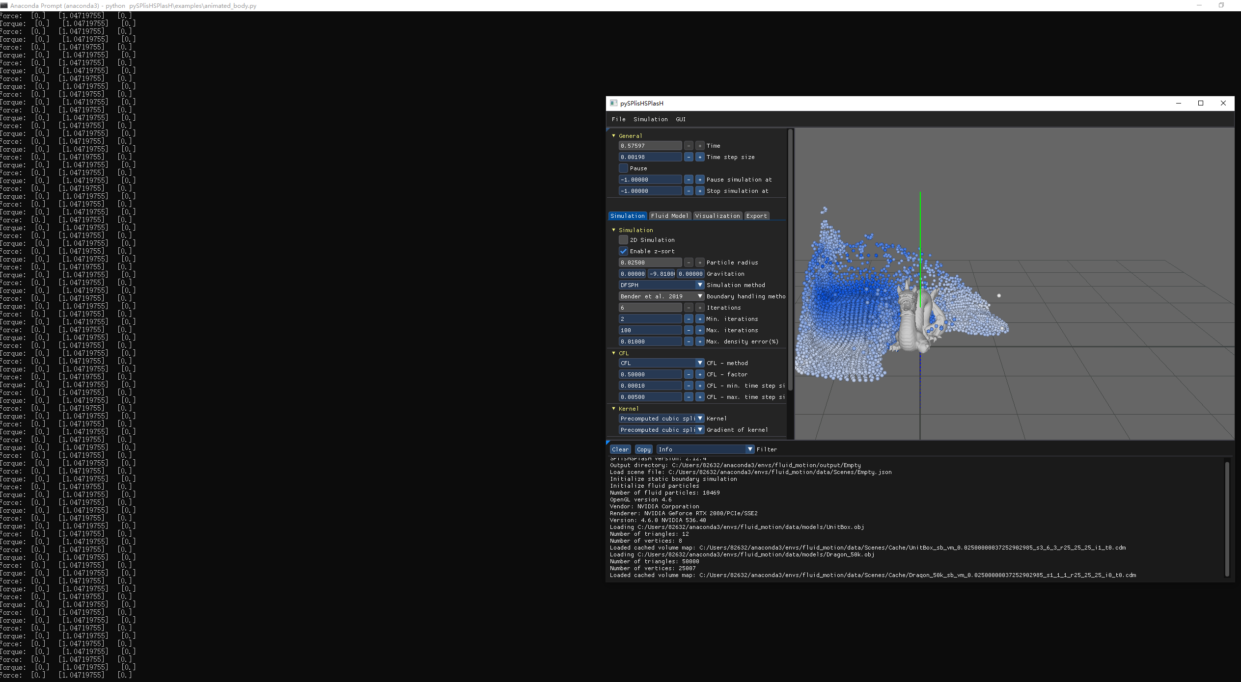 Get force and torque applied to rigid body by fluid · InteractiveComputerGraphics SPlisHSPlasH ...