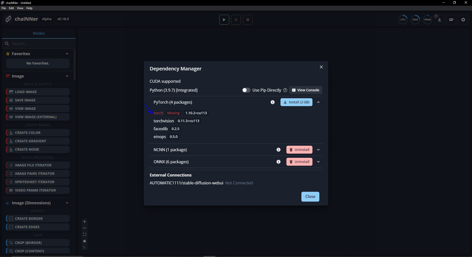 Error Failed To Fetch After Install Pytorch 2gb · Issue 1922 · Chainner Org Chainner · Github