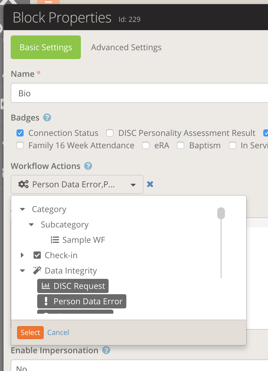 Currently Active Profile Actions are Not Pre-Selected if Deeper than 1 Categories when Adding ...