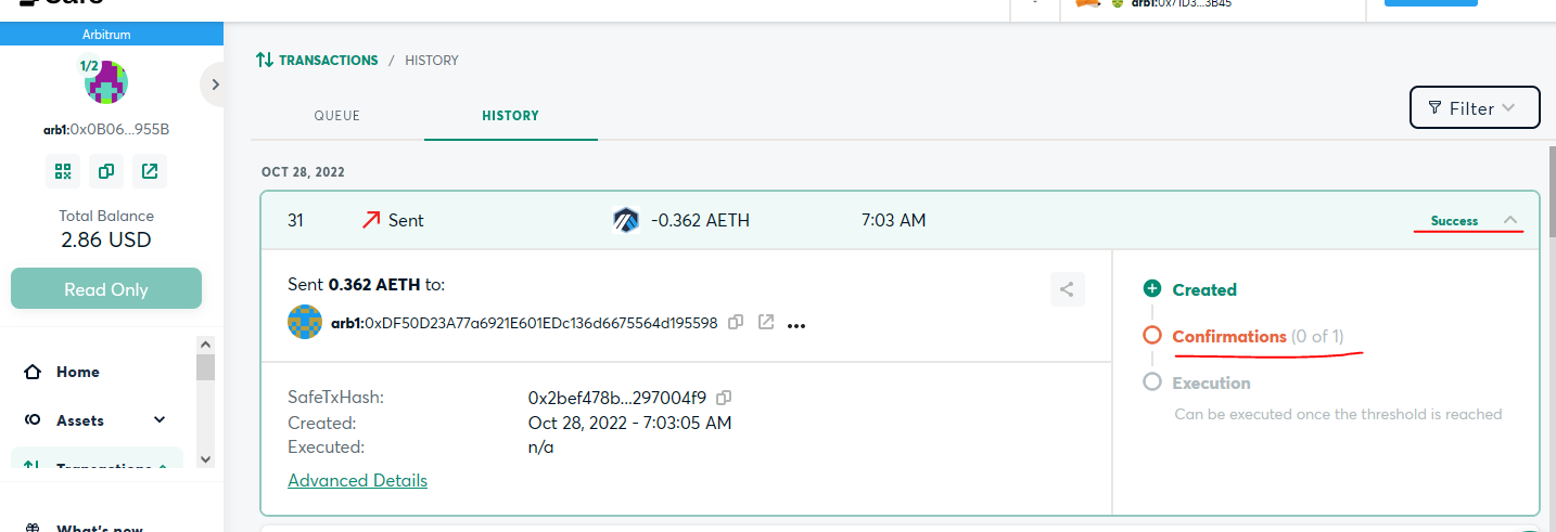 Transaction executed without confirmation · Issue #47 · 5afe/safe-support · GitHub
