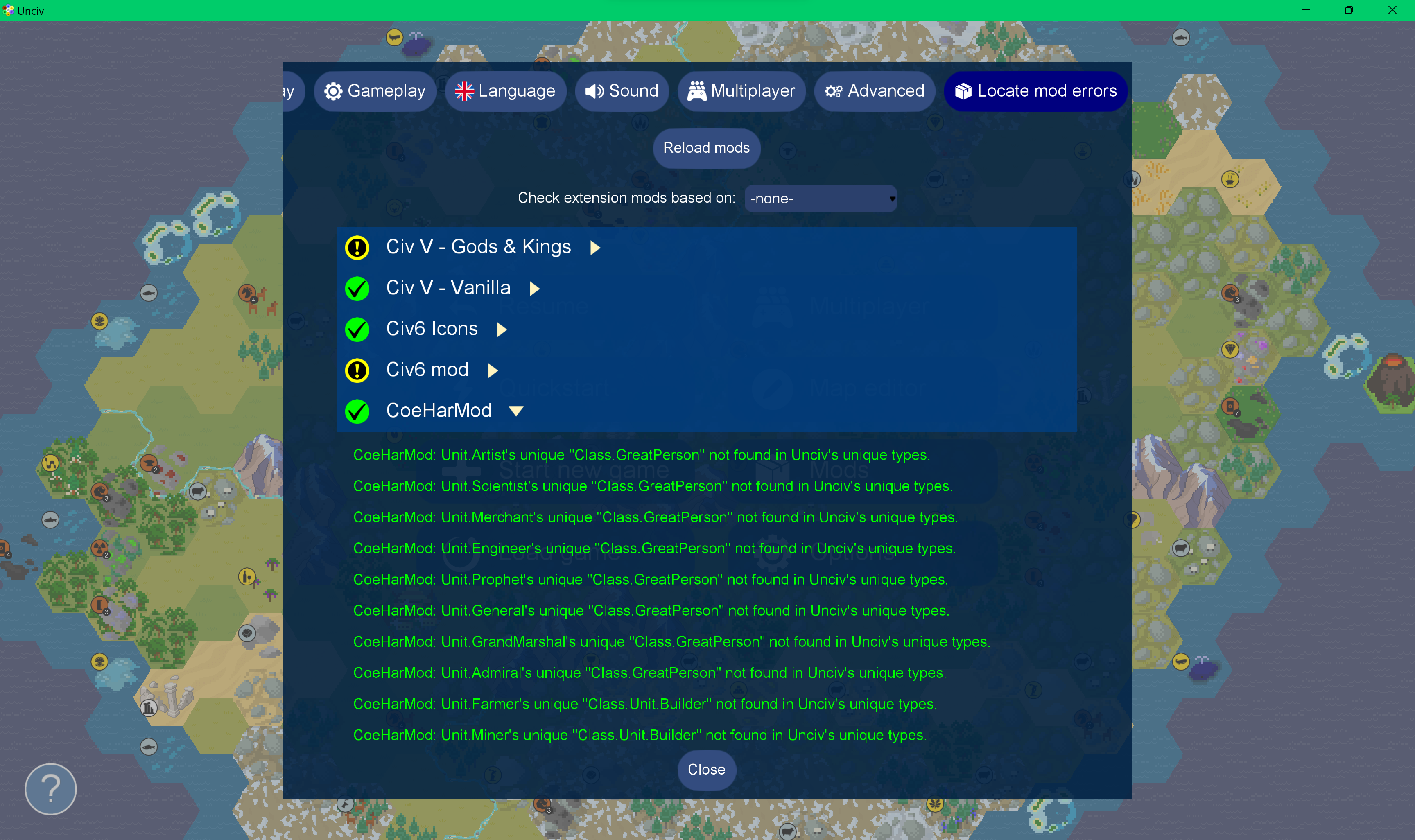 Can the error message for marking class "uniques" be canceled? · Issue #10335 · yairm210/Unciv ...