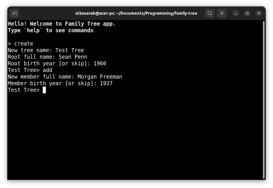 GitHub - fokaaas/family-tree: A console application for creating and managing family trees ...