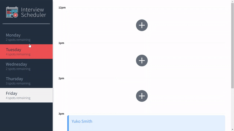 GitHub - MediumChaiLatte2Sugars/scheduler: Interview Scheduler is a ...