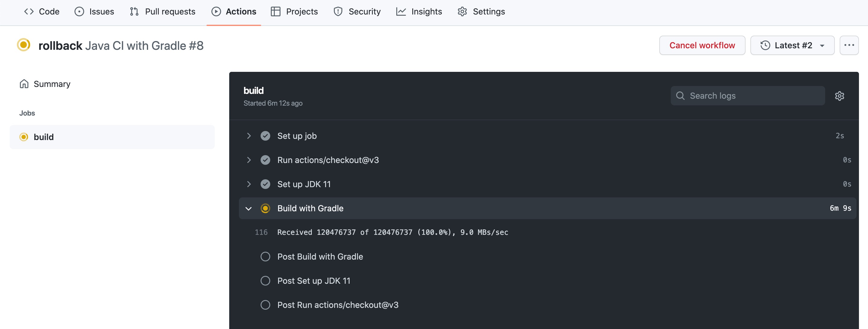 github actions is struck in building with gradle · community · Discussion #33846 · GitHub