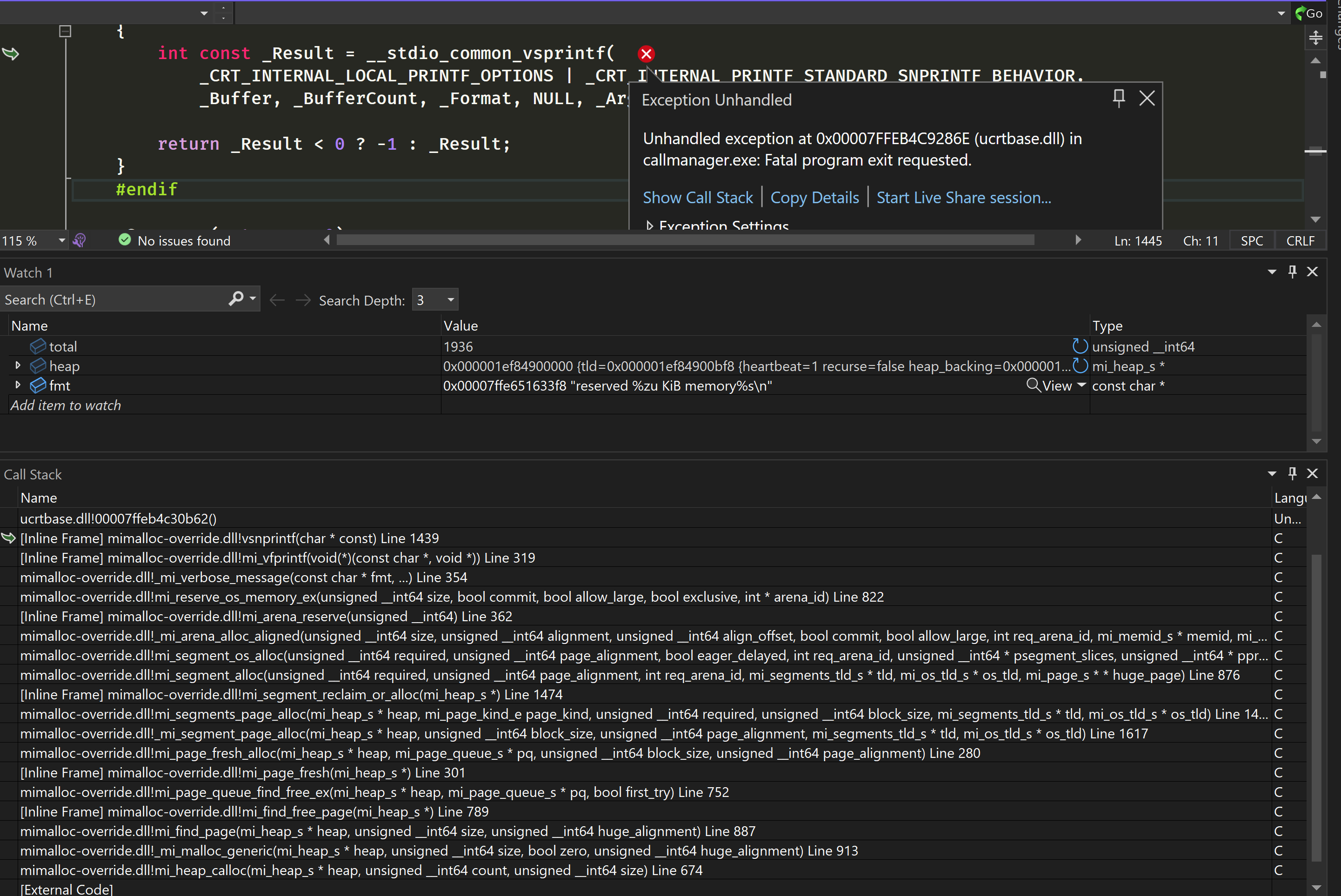 Crash with v2.1.2 · Issue #740 · microsoft/mimalloc · GitHub