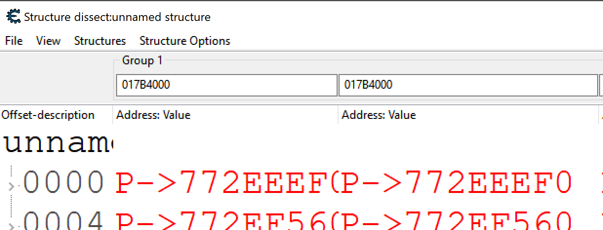 feature: Structure dissect addresses over data columns · Issue #313 · cheat-engine/cheat-engine ...