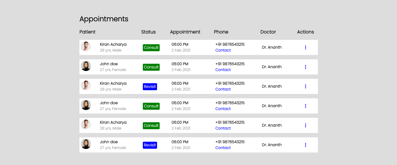 Github Poojamodhiya Appontment Table