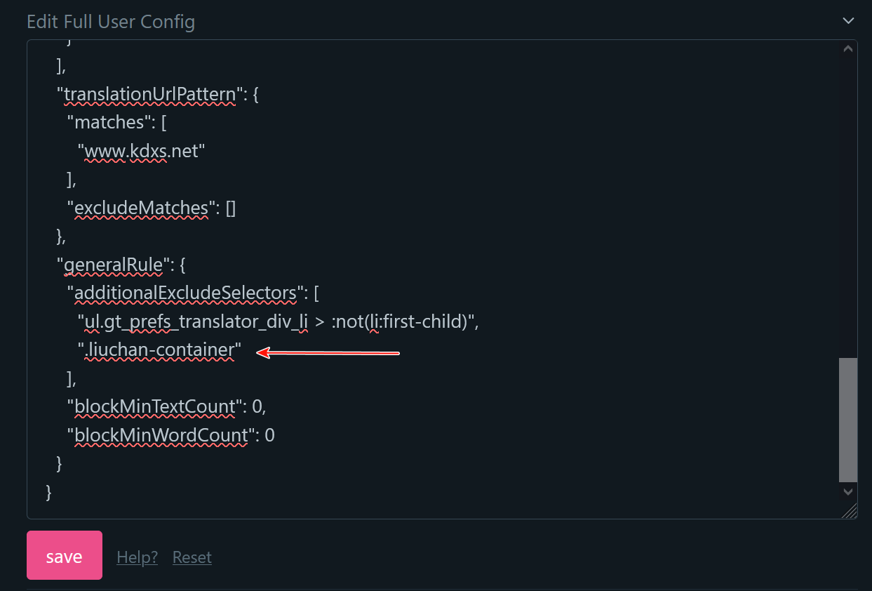 Some issues with excludeSelectors in Edit User Rules (Developer ...