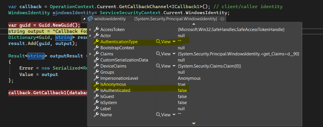 Operationcontext Current Servicesecuritycontext Is Populated But With No Identity · Issue 848