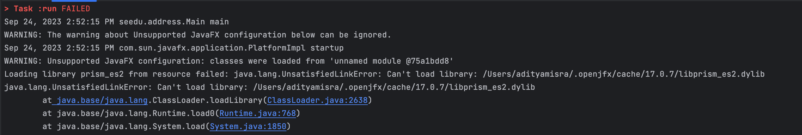 Cannot run Main file in ab3 · Issue #208 · nus-cs2103-AY2324S1/forum ...