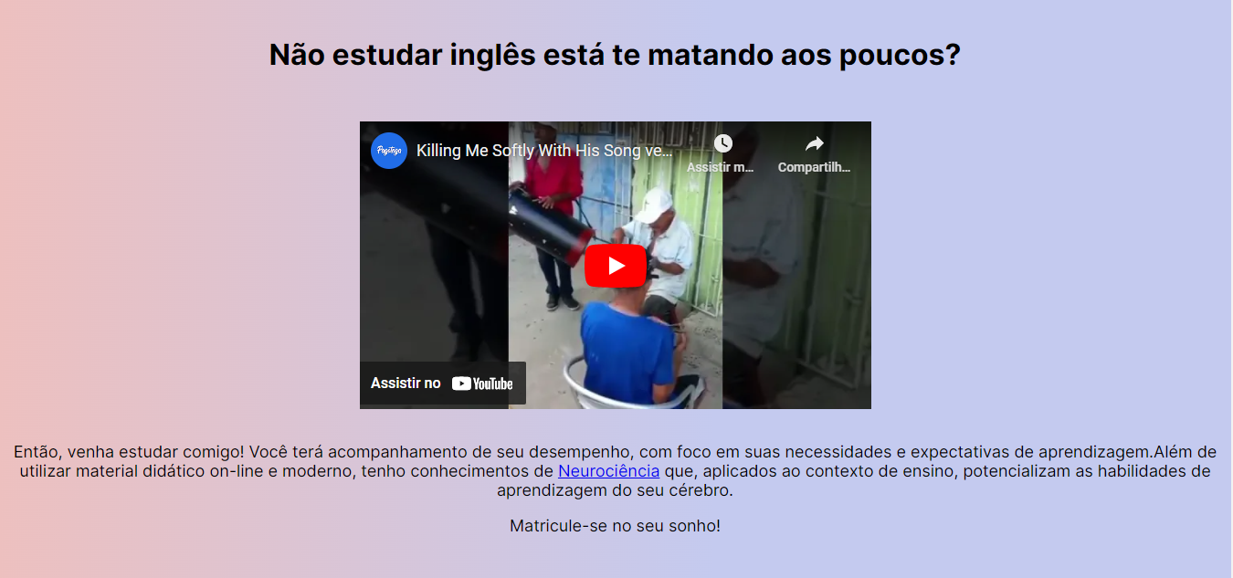 GitHub - soraia-barbosa/projeto-curso-ingles: Página pessoal para divulgar aulas de inglês.