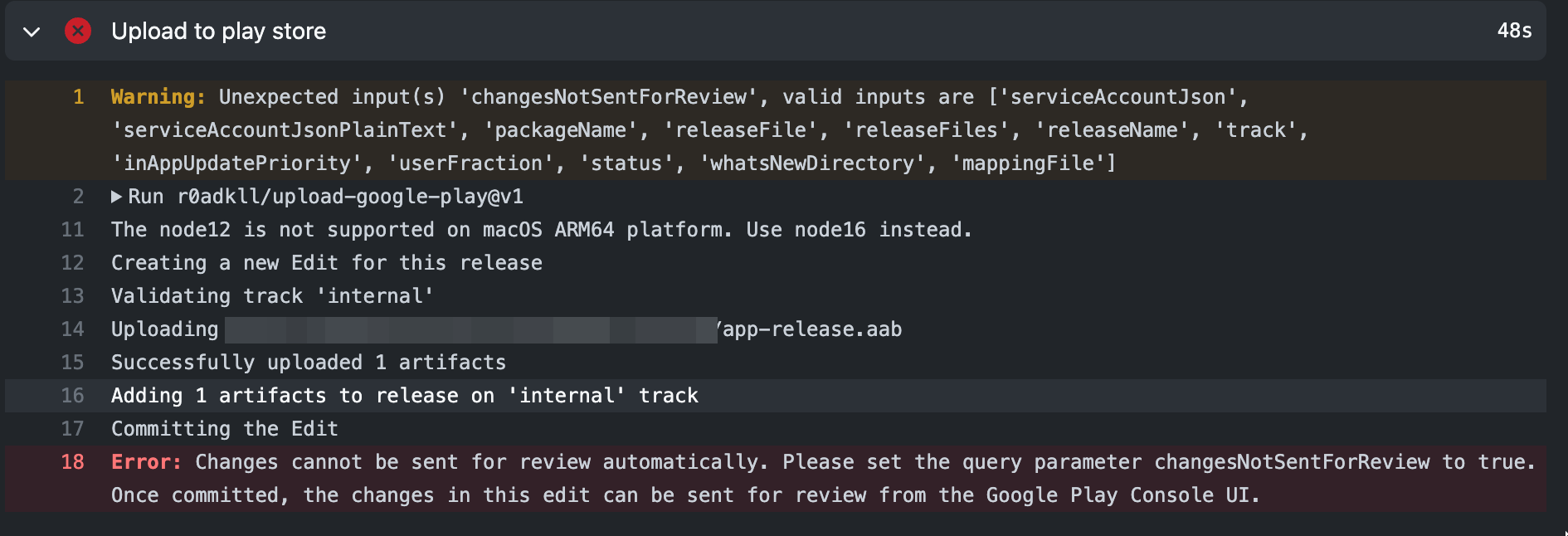 Changes cannot be sent for review automatically. Please set the query parameter ...