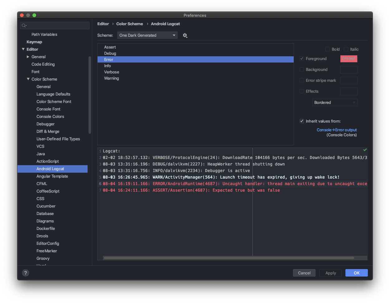 Custom colors reset each time Intellij restarts · Issue #170 · one-dark ...