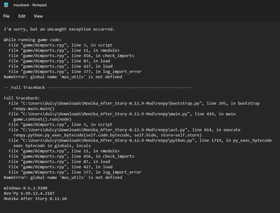 I Have A Problem · Issue 9562 · Monika After Storymonikamoddev · Github