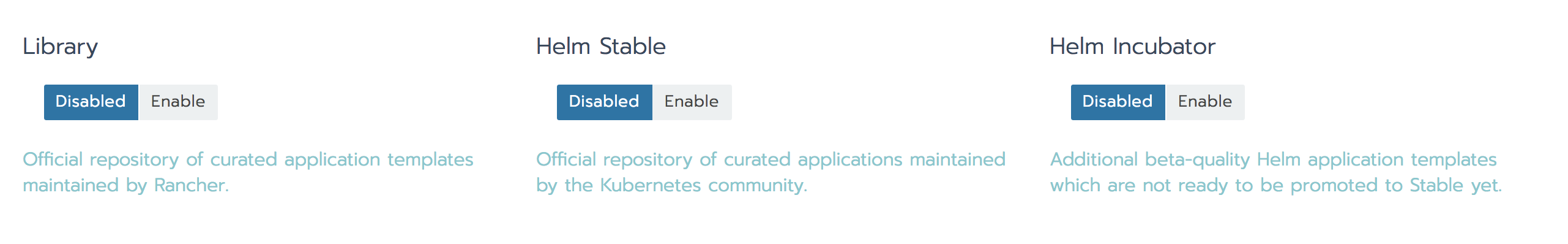 Cannot enable/disable helm charts due to existing helm chart in custom · Issue #13724 · rancher ...