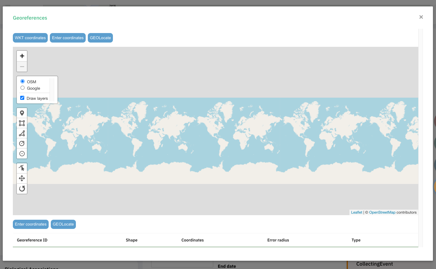 Geographic areas not scoped in Georeferences pane until georeference ...