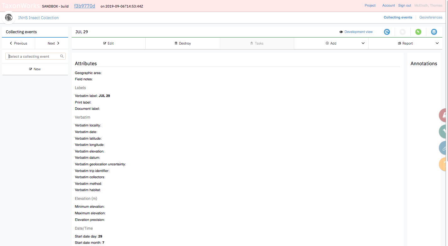 Bug - Task - Filter collecting events - can't double click on filtered event if no specific ...