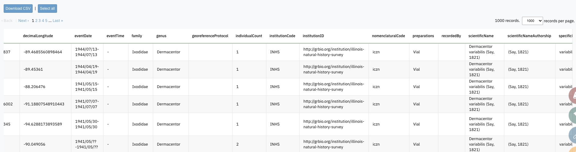 Enhancement - Collection Object Filter move "number of records displayed" selector to left side ...