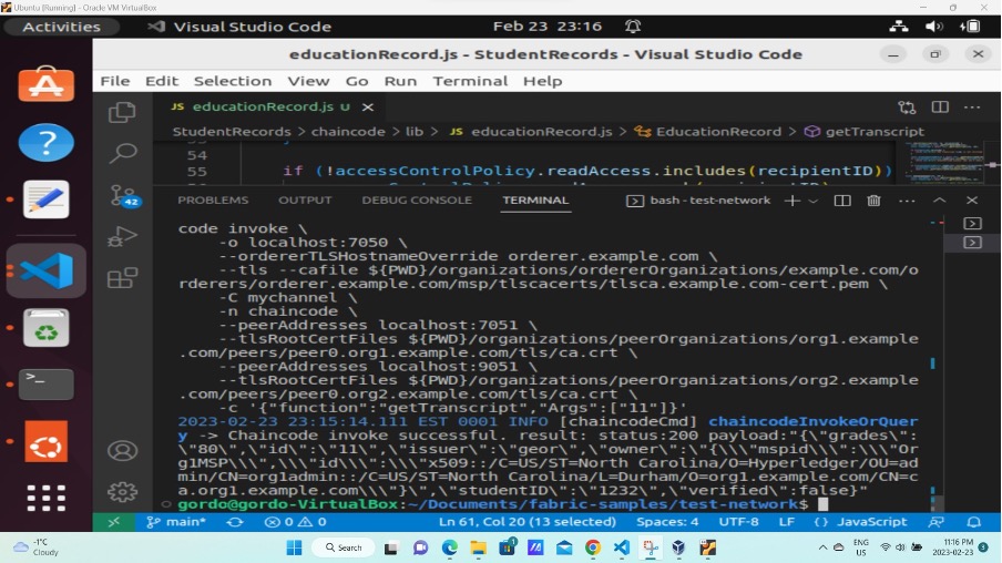 GitHub - Mehrnoooosh/School-Records-based-on-Hyperledger-Fabric