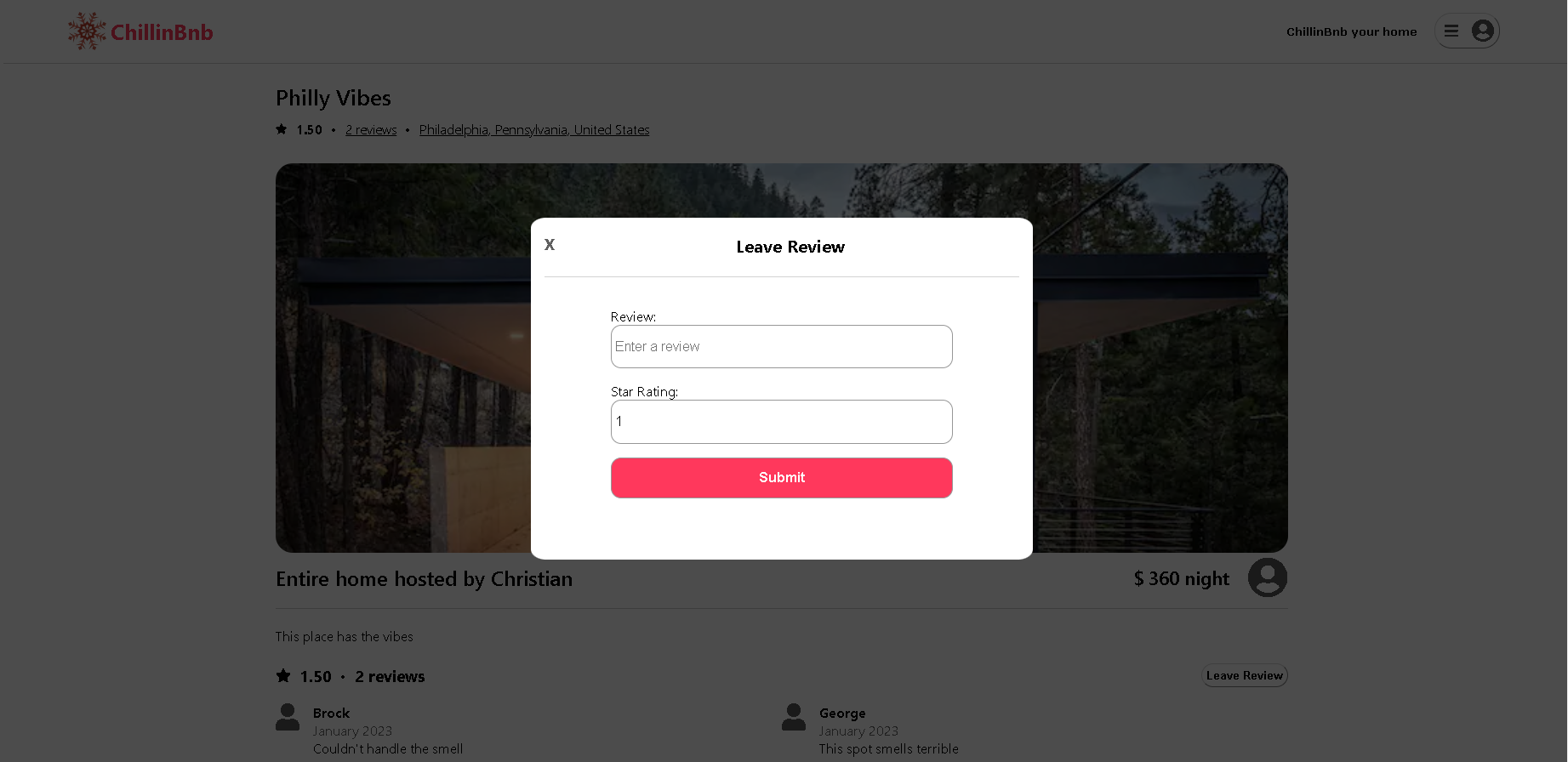 GitHub - lamtran415/ChillinBnb
