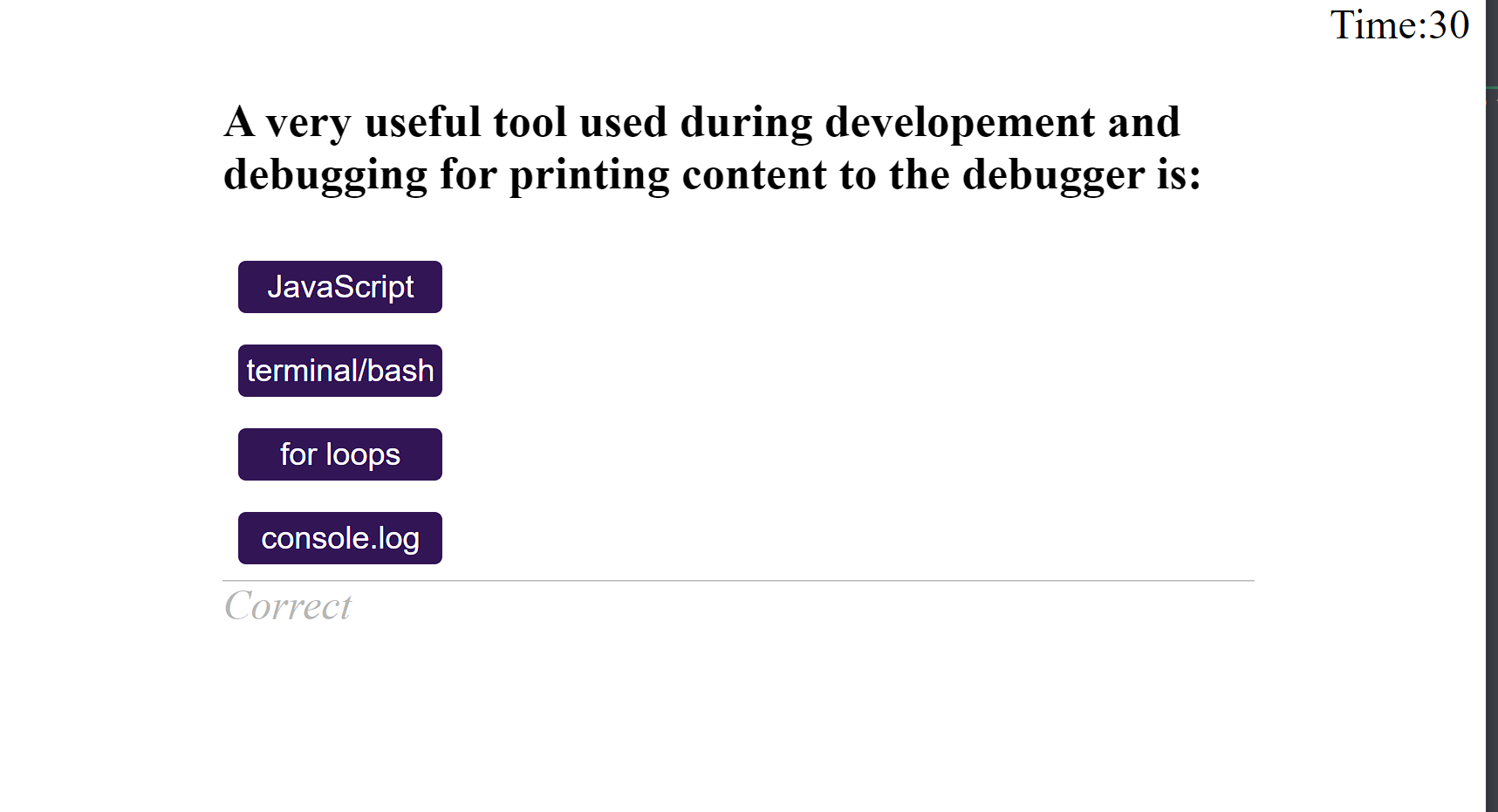 GitHub - Nmotley92/quiz-game: Timed coding quiz