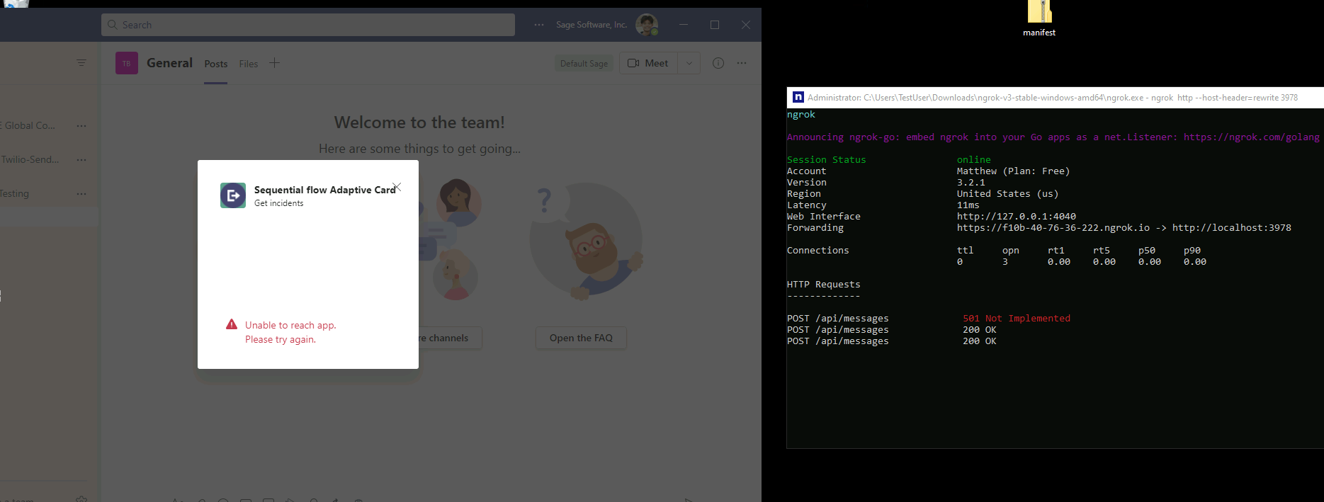 401 Unauthorized Error Ngrok · Issue #738 · OfficeDev/Microsoft-Teams-Samples · GitHub