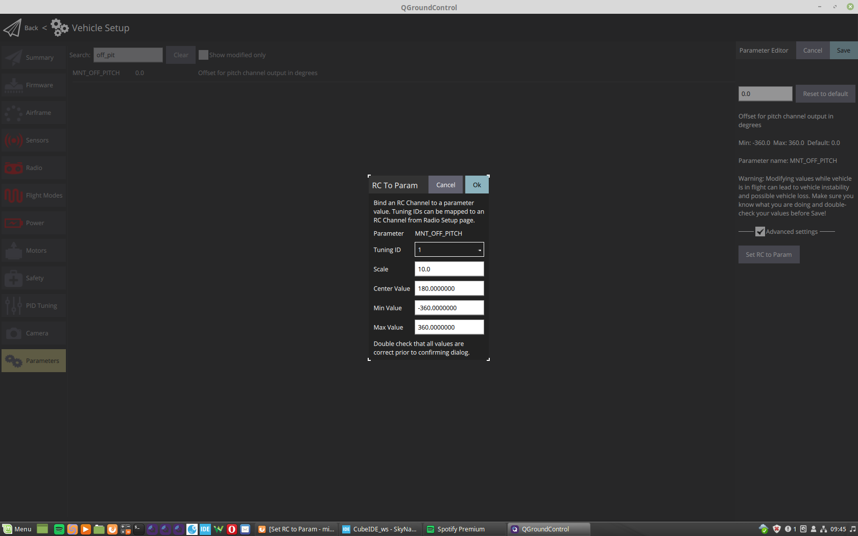 Set RC to Param - mismatch values · Issue #9637 · mavlink/qgroundcontrol · GitHub