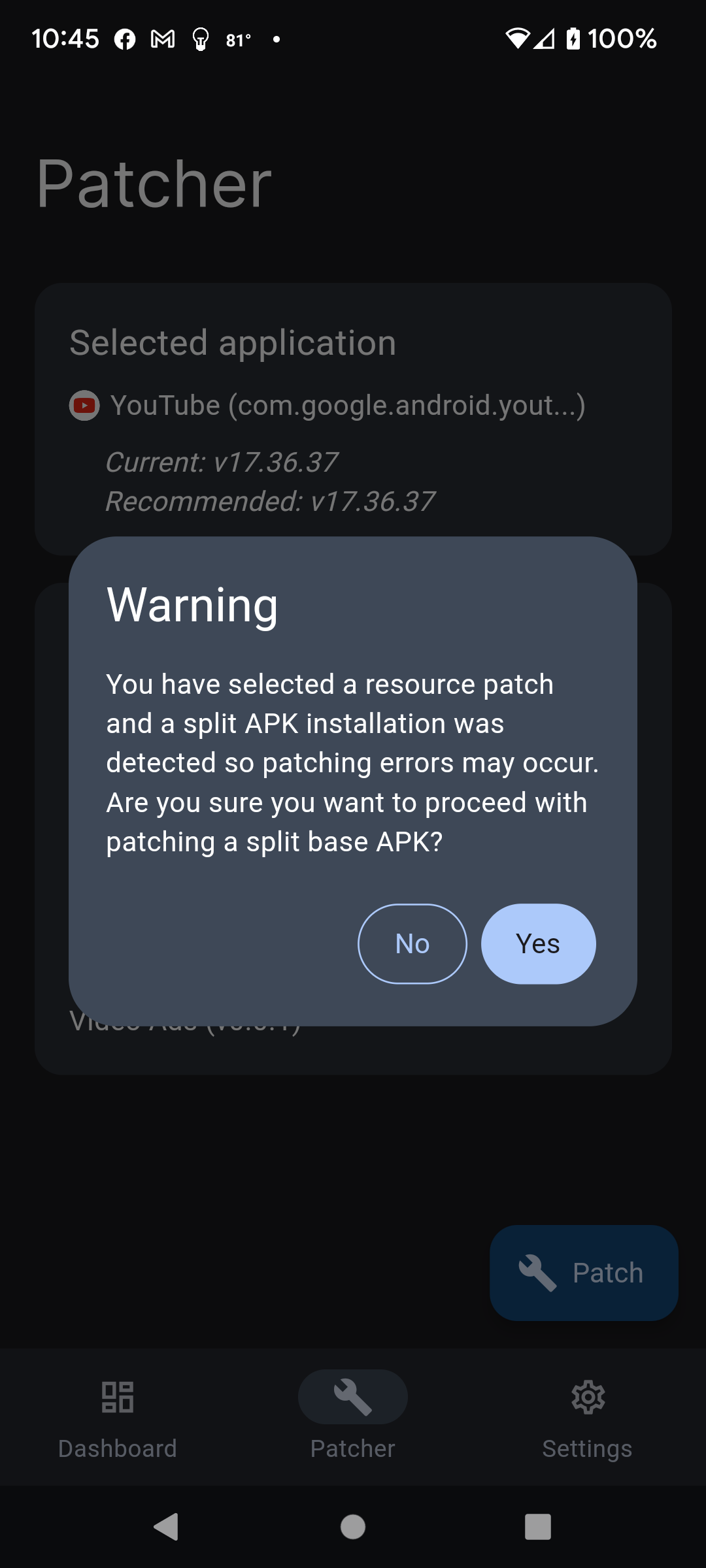 bug: Upon starting the app after patching it just throws a grey screen. · Issue #274 · ReVanced ...