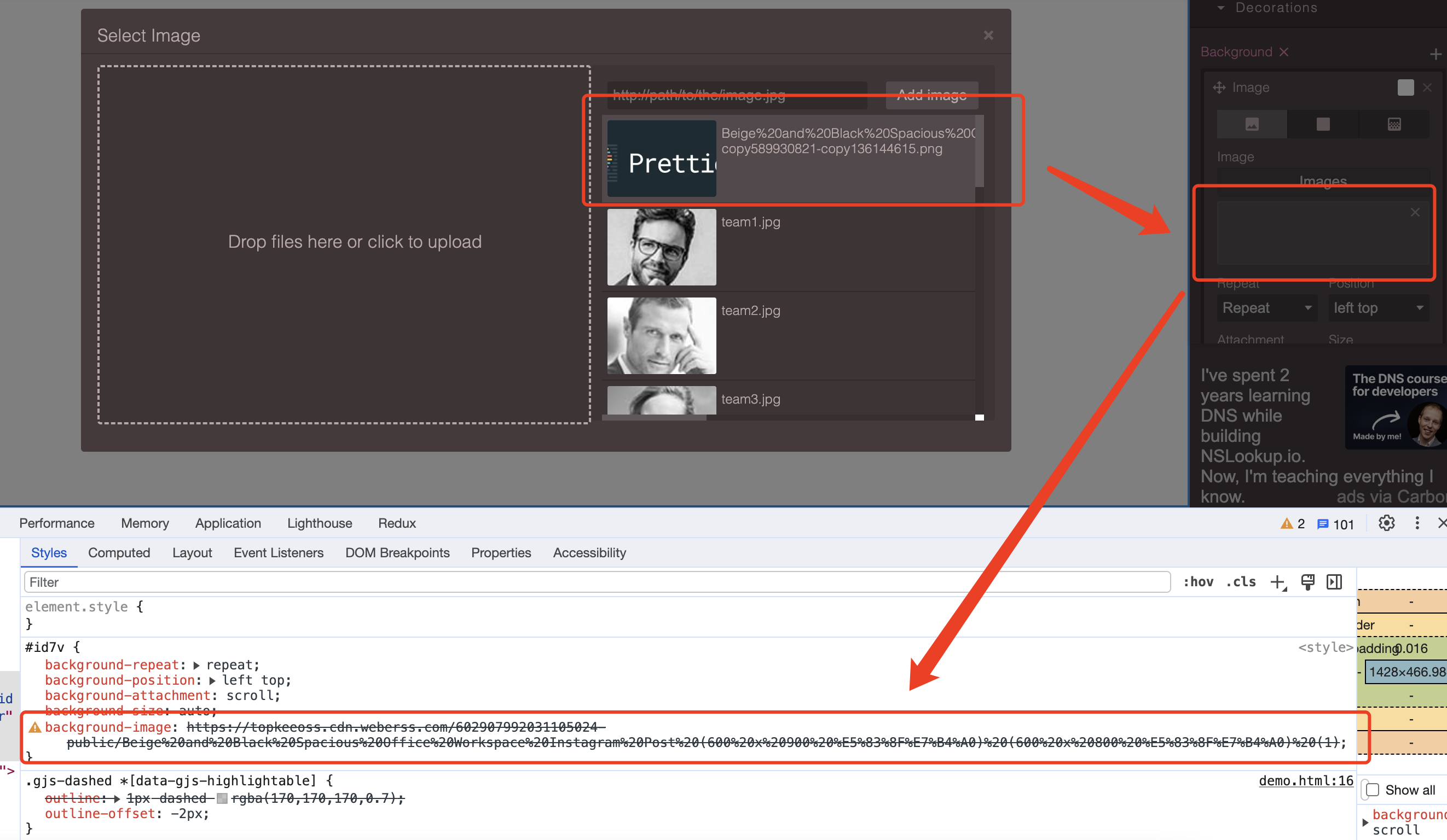 BUG: Adding background image fails · Issue #5497 · GrapesJS/grapesjs · GitHub